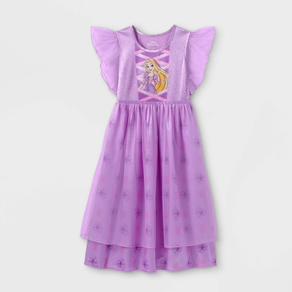 Disney | Dresses | Disney Rapunzel Purple Kids Dress | Poshmark